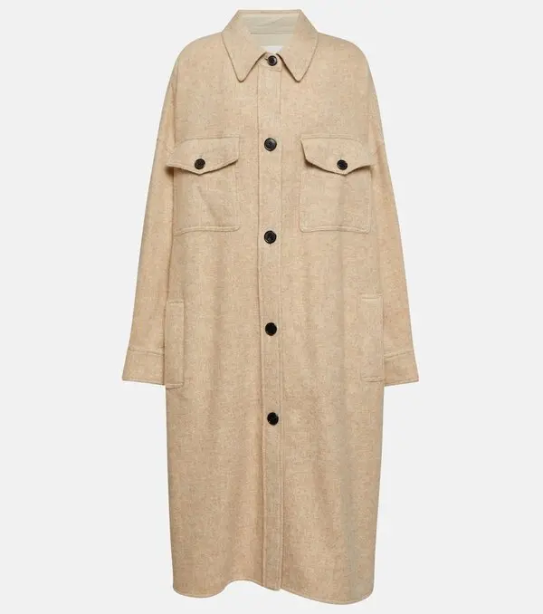 MARANT ETOILE Fontia Wool-blend Coat - Neutrals