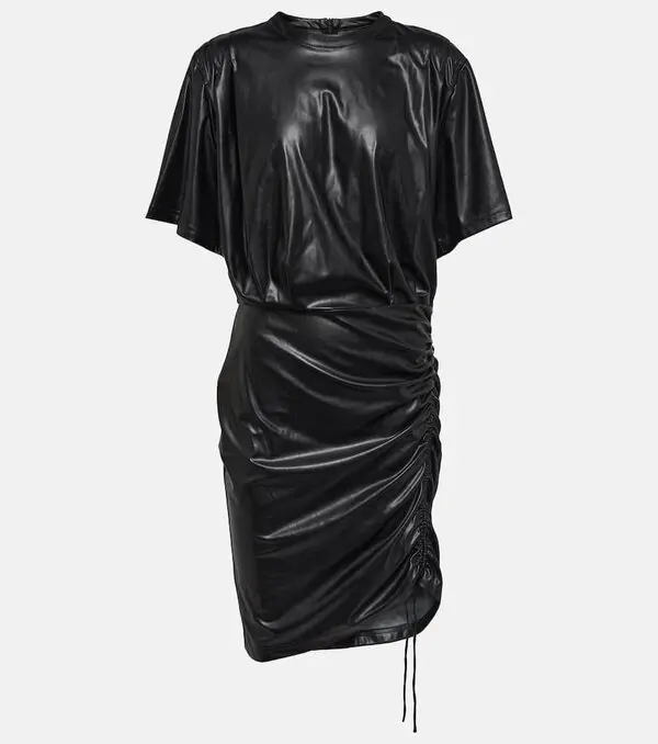 MARANT ETOILE Balesi Faux Leather Mini Dress