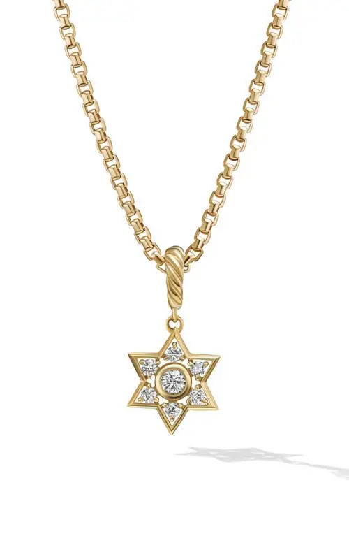 David Yurman Star Of David Amulet Pendant - 18k Yellow Gold