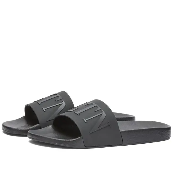 Valentino Garavani Vltn Pool Slide - Black/black | Editorialist