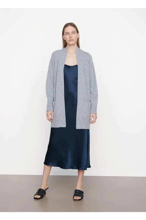 Vince Cashmere Open-front Cardigan - Gray