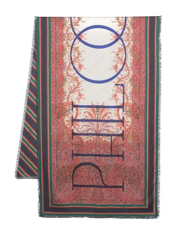 PIERRE-LOUIS MASCIA Fancy Graphic-print Silk Scarf