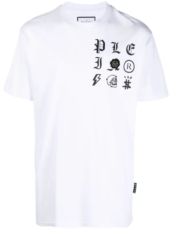 Philipp Plein Gothic Plein Logo-print T-shirt - White