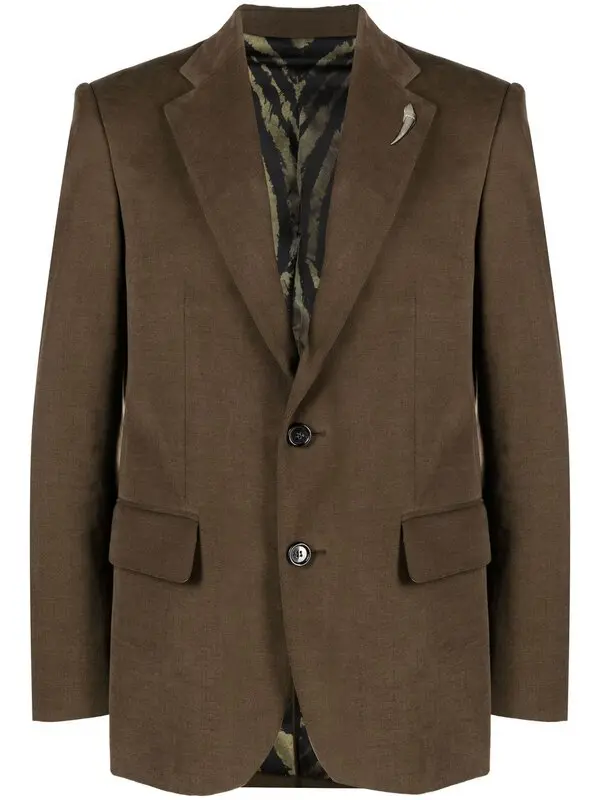 Roberto Cavalli Single-breasted Wool Blazer