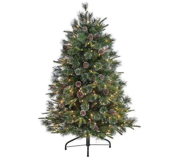 NEARLY NATURAL 5' Snowed Tipped Clermont Pine T Ree