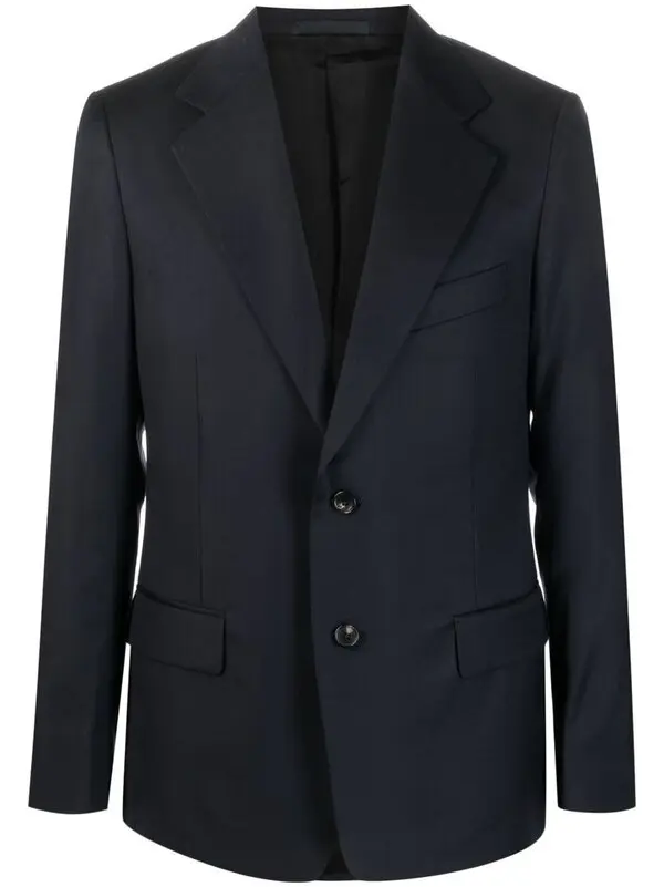 LANVIN Single-breasted Wool Jacket - Blue