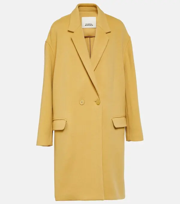 Isabel Marant Efegozi Wool-blend Coat - Yellow
