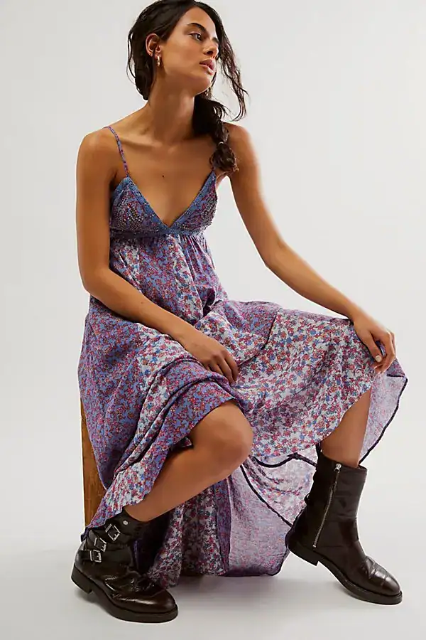 Free People Forever Time Dress In Blue - 53% Off | Editorialist