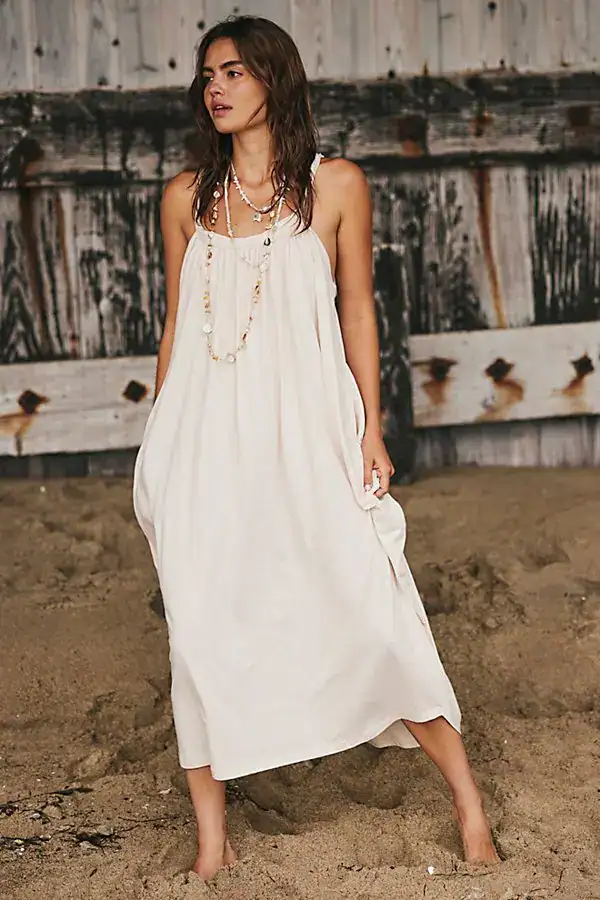 free people brown and white dress NEVER FULLY DRESSED Shells Jaspre Wrap Skirt – Ozone Boutique main image 1