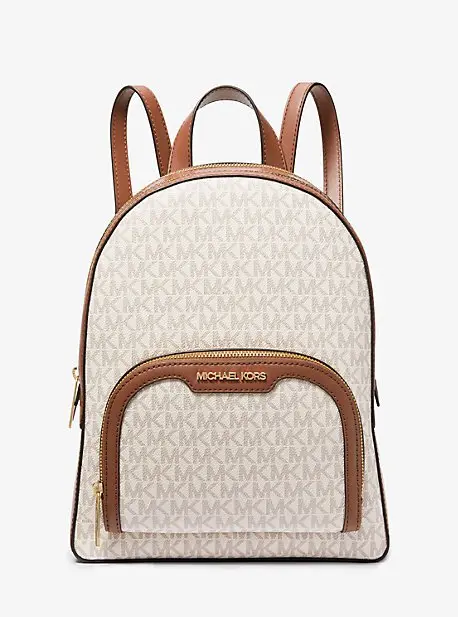 Michael Kors Jaycee Medium Logo Backpack - Natural