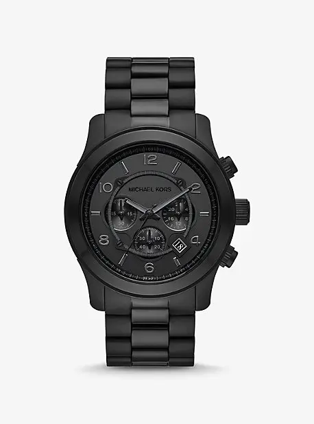 Michael Kors Oversized Runway -Tone Watch - Black | Editorialist display picture 1