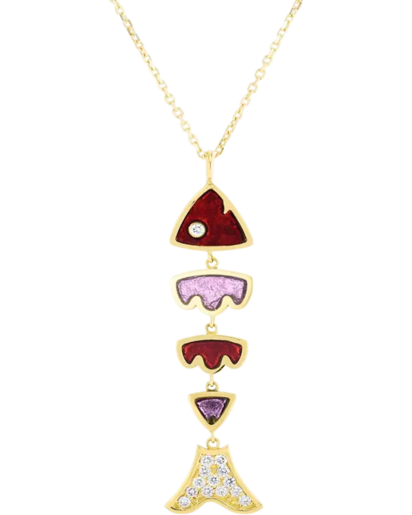 AUDREY C. JEWELS Fragmented Fish Pendant Necklace - Gold