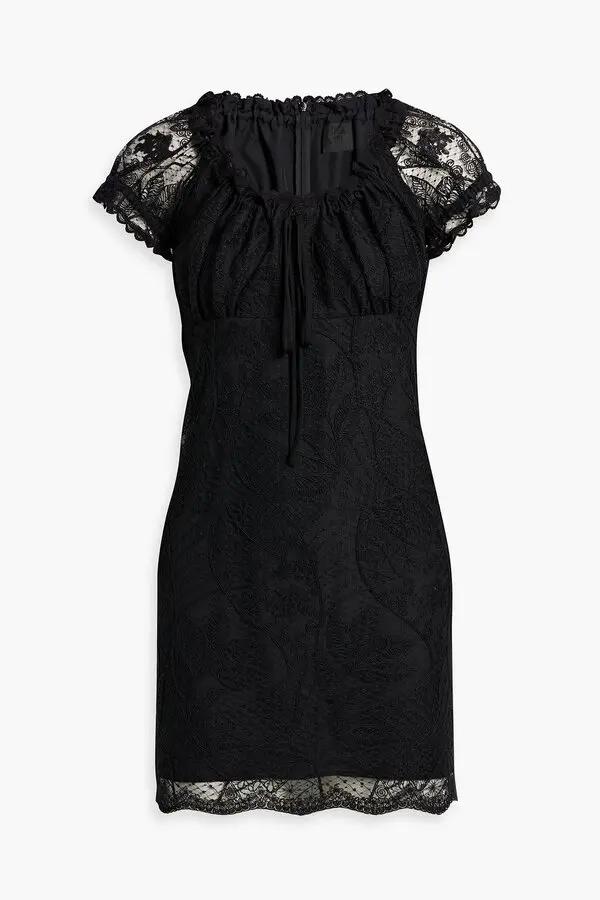 Anna Sui Lace Mini Dress In Black - 85% Off | Editorialist