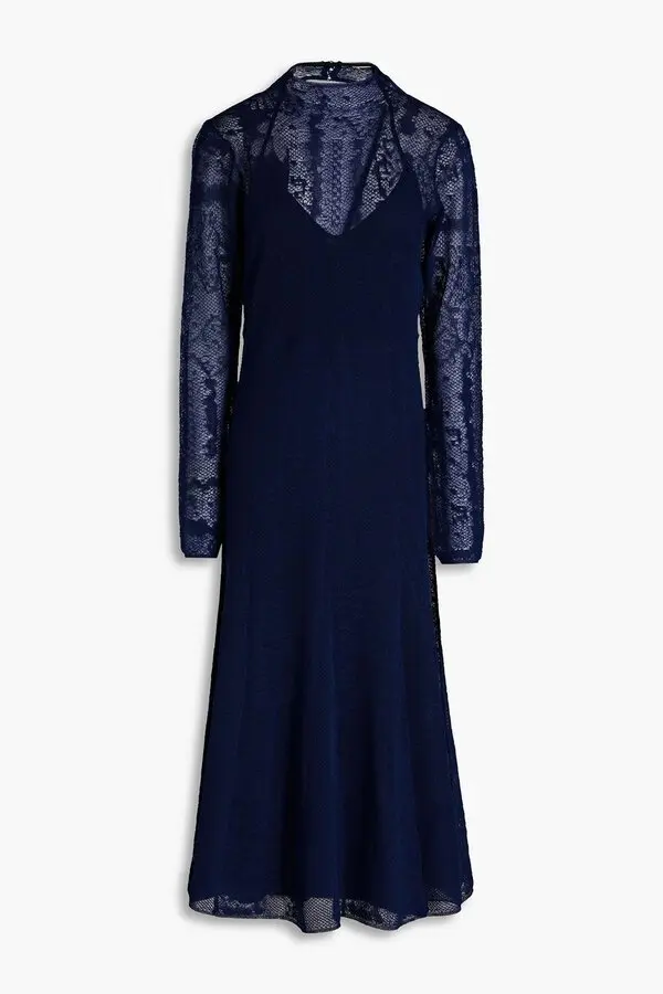 By Malene Birger Open Back Knitted Midi Dress In Navy - 85% Off |  Editorialist