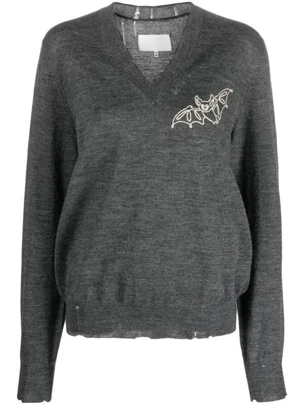 MAISON MARGIELA Bat-print Wool Jumper