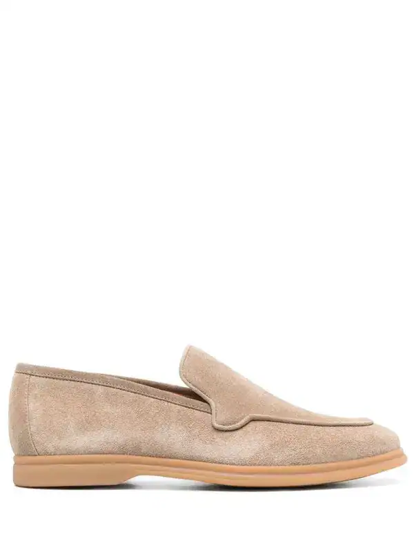 Eleventy Slip-On Suede Loafers In Neutrals - 58% Off  display picture 3