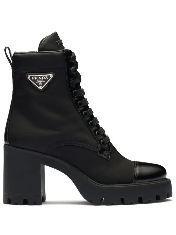 Prada 90mm Triangle-logo Ankle Boots