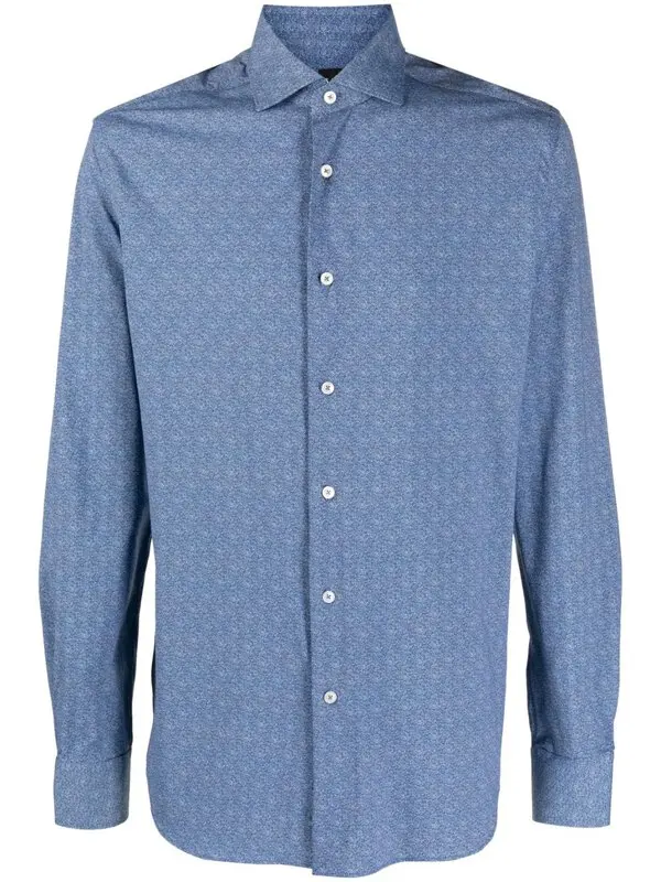 XACUS Graphic-print Long-sleeve Shirt