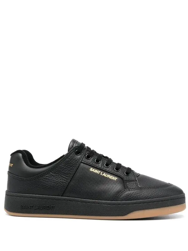 Saint Laurent Sl/61 Perforated Leather Sneakers - Black