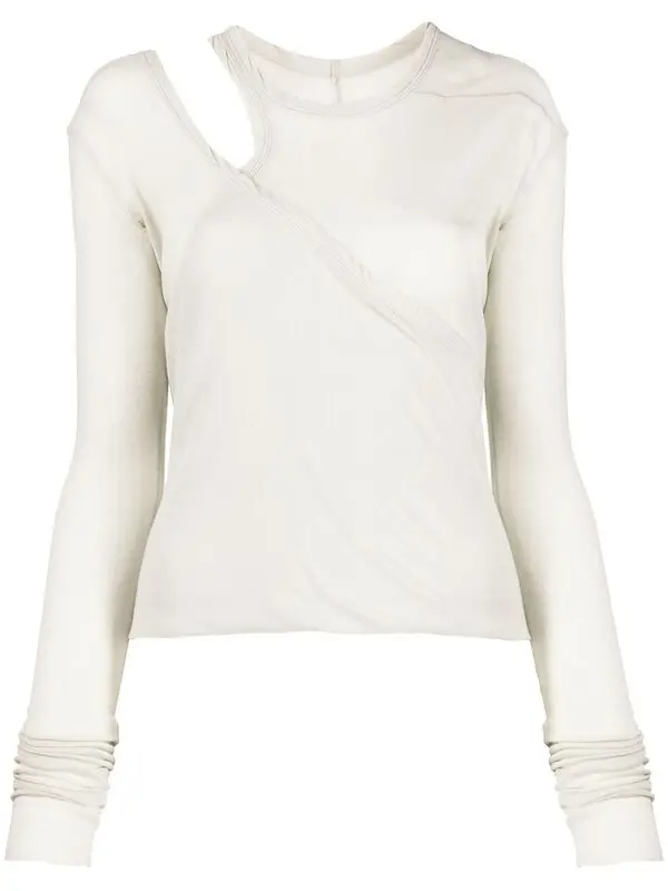 Rick Owens Cut-out Long-sleeves Top