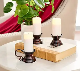 CANDLE IMPRESSIONS As Is Set Of 3 Flameless Glitter Votives