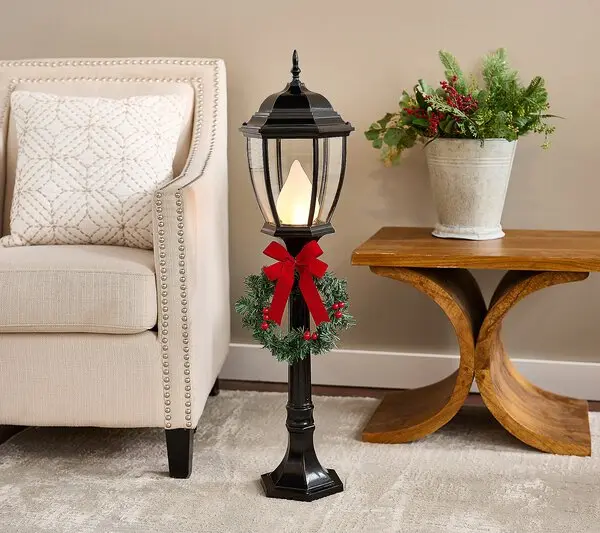 HOME REFLECTIONS 35' Metal Led Lamppost With Timer
