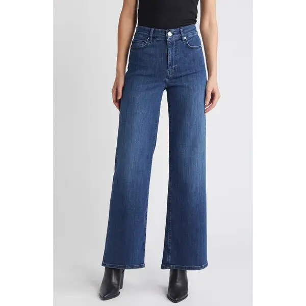 FRAME Le Slim Palazzo Ankle Jeans - Thunderstorm