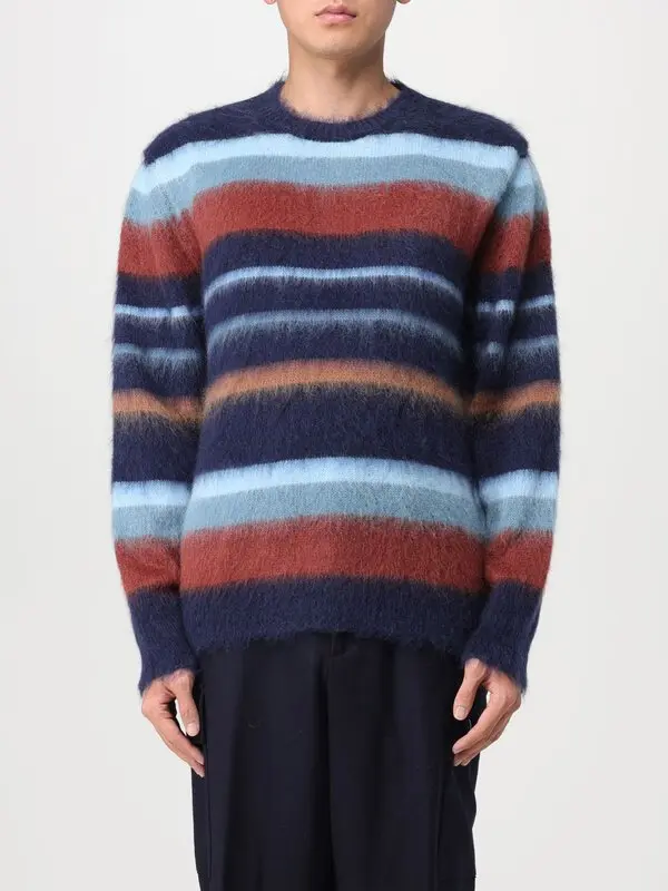 Etro Mohair-wool Blend Striped Sweater - Blue