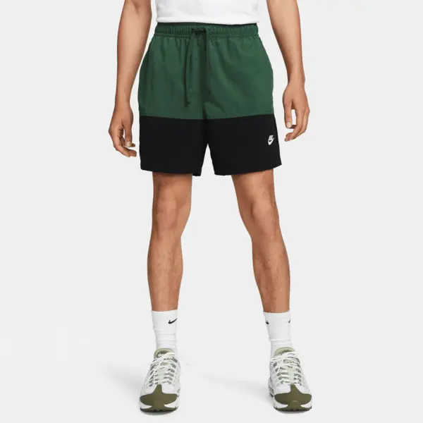 Nike Club Woven Color-Blocked Shorts In Green 13% Off Editorialist