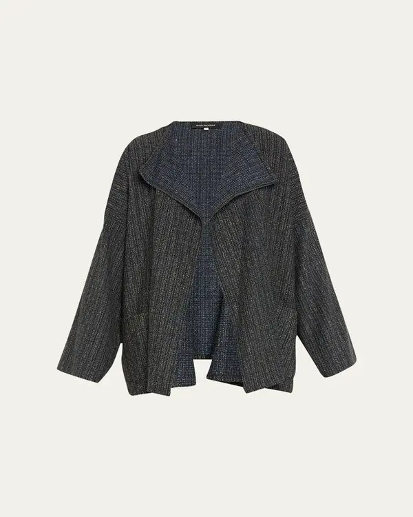 Eskandar Mid Plus Wool Blend Short Jacket