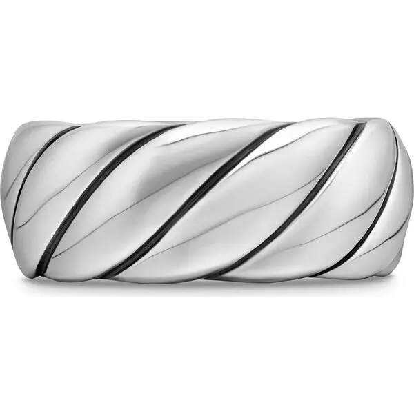 David Yurman Sculpted Cable Band Ring - Sterling Silver