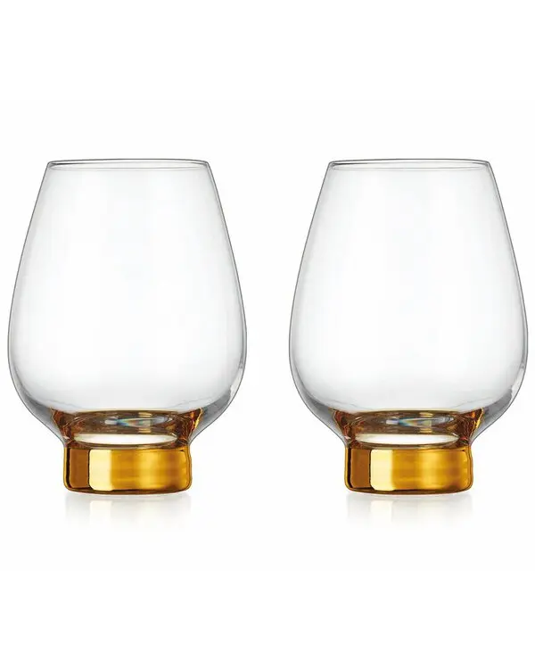 Buy GODINGER Column Gold Red Wine Glasses - Clear At 25% Off | Editorialist