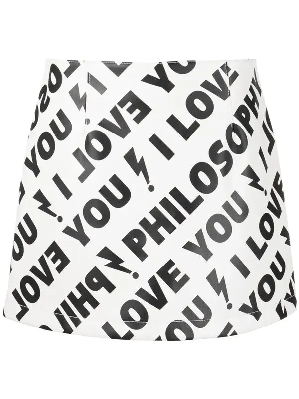 Philosophy Di Lorenzo Serafini Graphic-print Mini Skirt