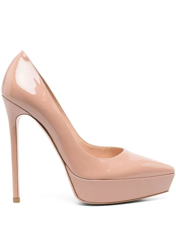 GIANVITO ROSSI Dasha 140mm Platform Pumps Neutrals Editorialist