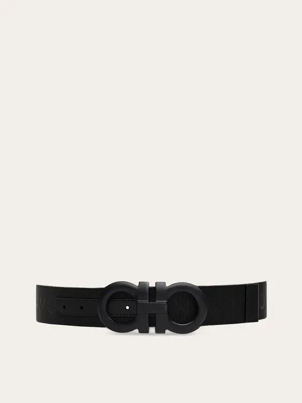 FERRAGAMO Fixed Gancini Belt - Black