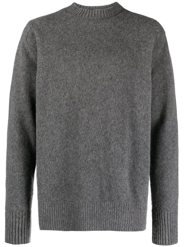 OAMC Logo Intarsia-knit Wool Jumper - Grey