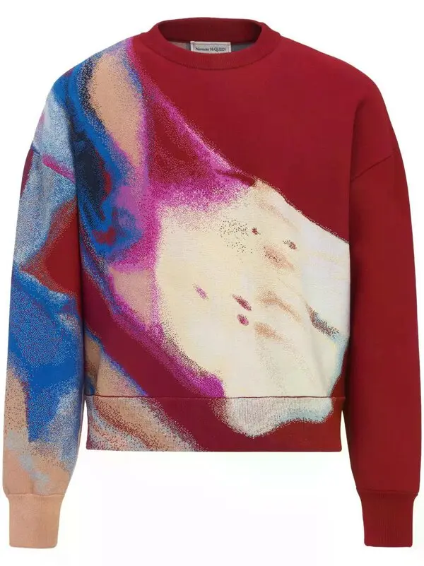 Alexander McQueen Luminous Flower Jacquard Jumper