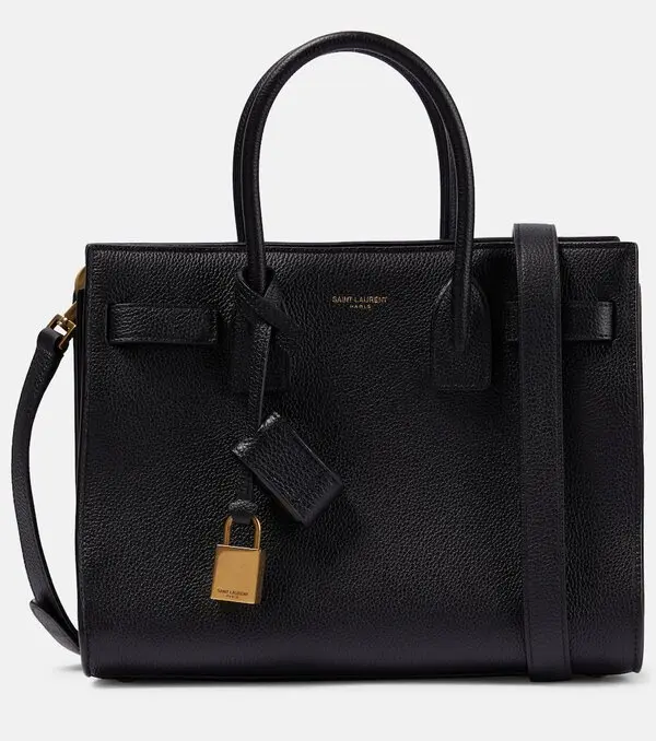 Saint Laurent Sac De Jour Baby Leather Tote Bag - Black