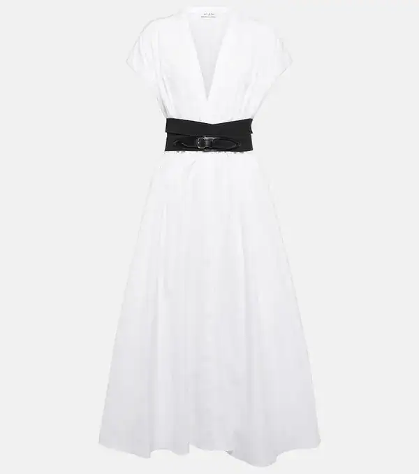 white christmas dresses White cotton poplin tunic mini dress – Daniello.com