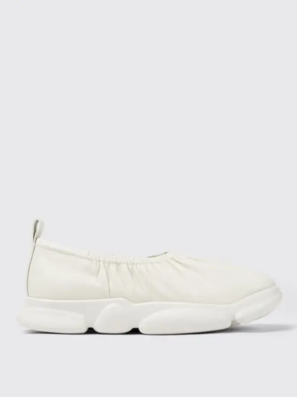 Camper Karst Leather Ballerinas - White