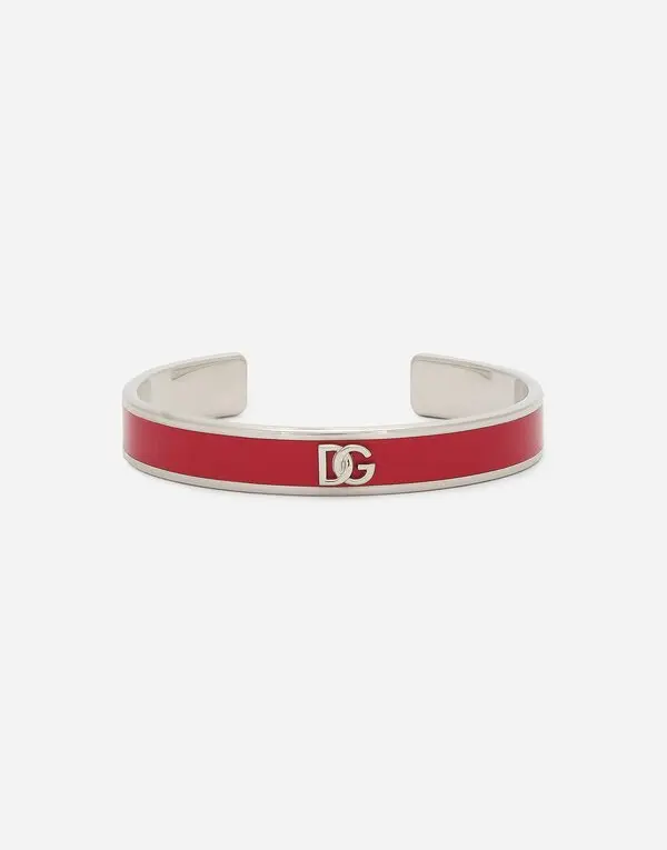 Dolce & Gabbana Enameled Bracelet With Dg Logo - Fuchsia
