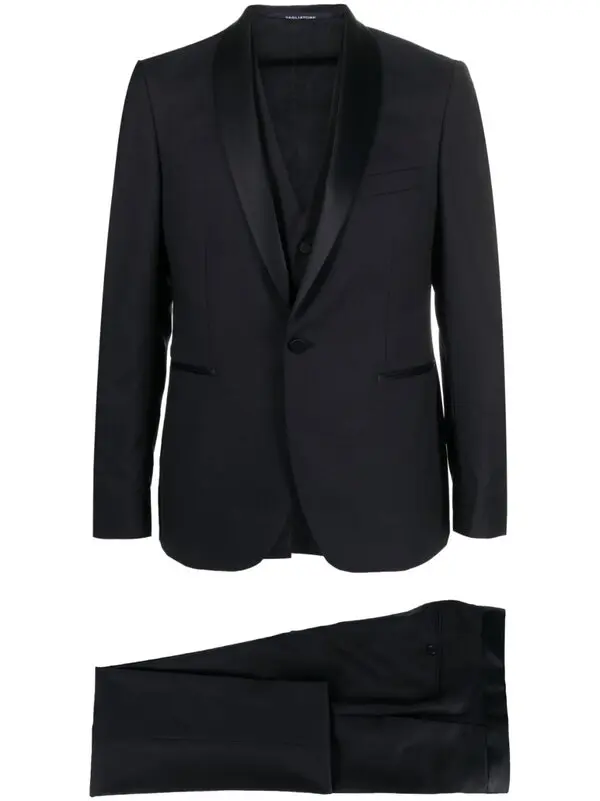 Tagliatore Single-breasted Virgin Wool-silk Suit - Blue