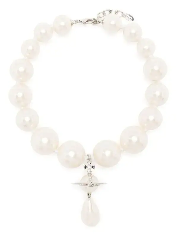 Vivienne Westwood Giant Pearl Drop Necklace - Neutrals | Editorialist