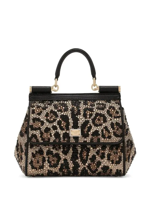 Dolce & Gabbana Small Sicily Crystal-embellished Tote Bag