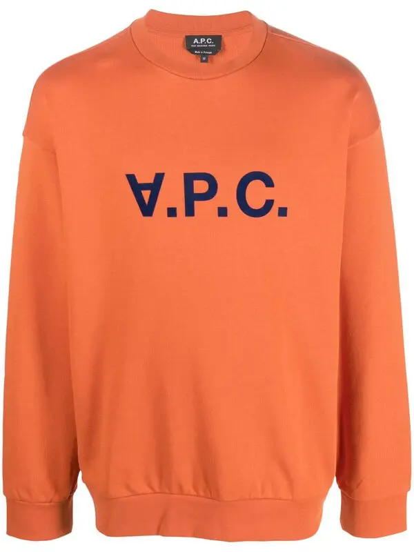 A.p.c. Eliot Flocked-logo Cotton Sweatshirt