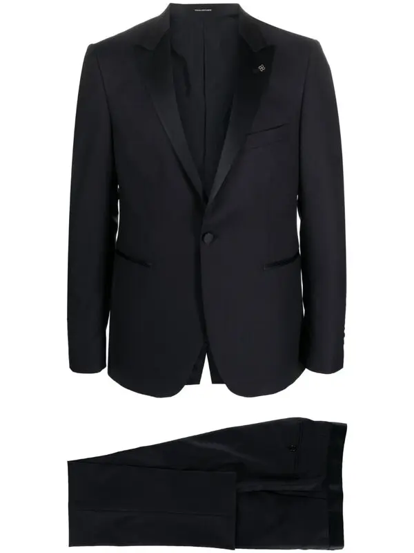 Tagliatore Single-breasted Virgin Wool Suit - Blue