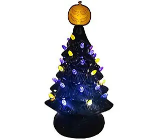HAUNTED HILL FARM 2-ft. Tall Pre-lit Retro Halloween Tree