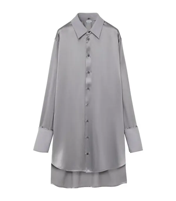 loewe dress grey Loewe Stretch Cotton Tank Dress Dresses Grey In Gray