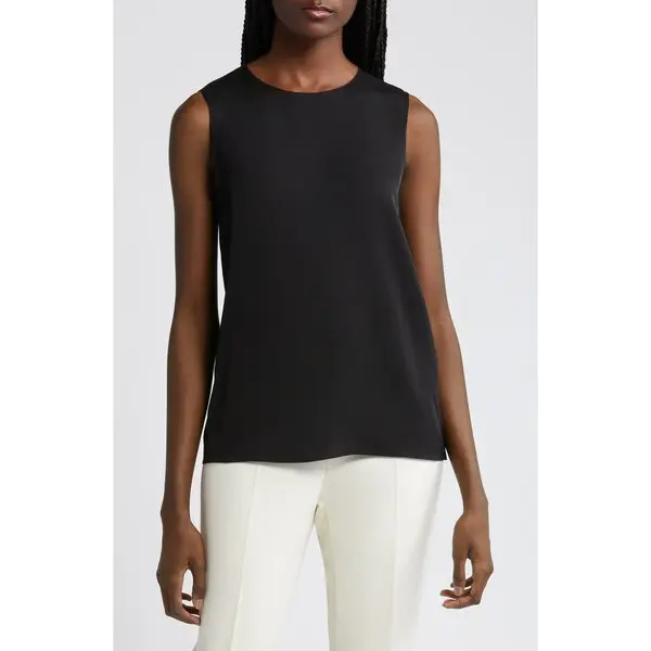 Theory Sleeveless Silk Blouse - Black