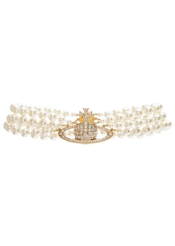 VIVIENNE WESTWOOD Orb-embellished Pearl Choker - Gold